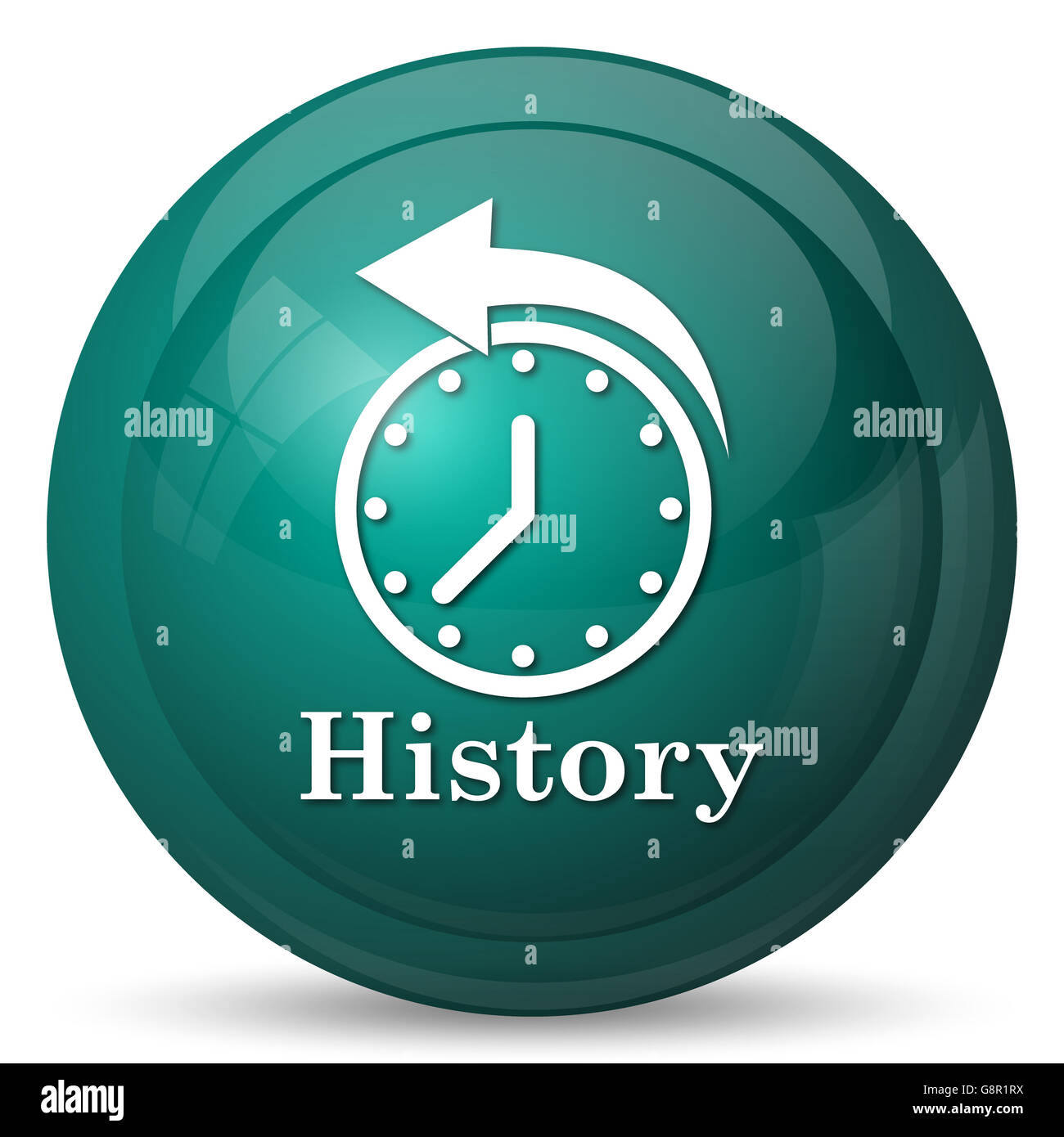 History icon. Internet button on white background Stock Photo - Alamy