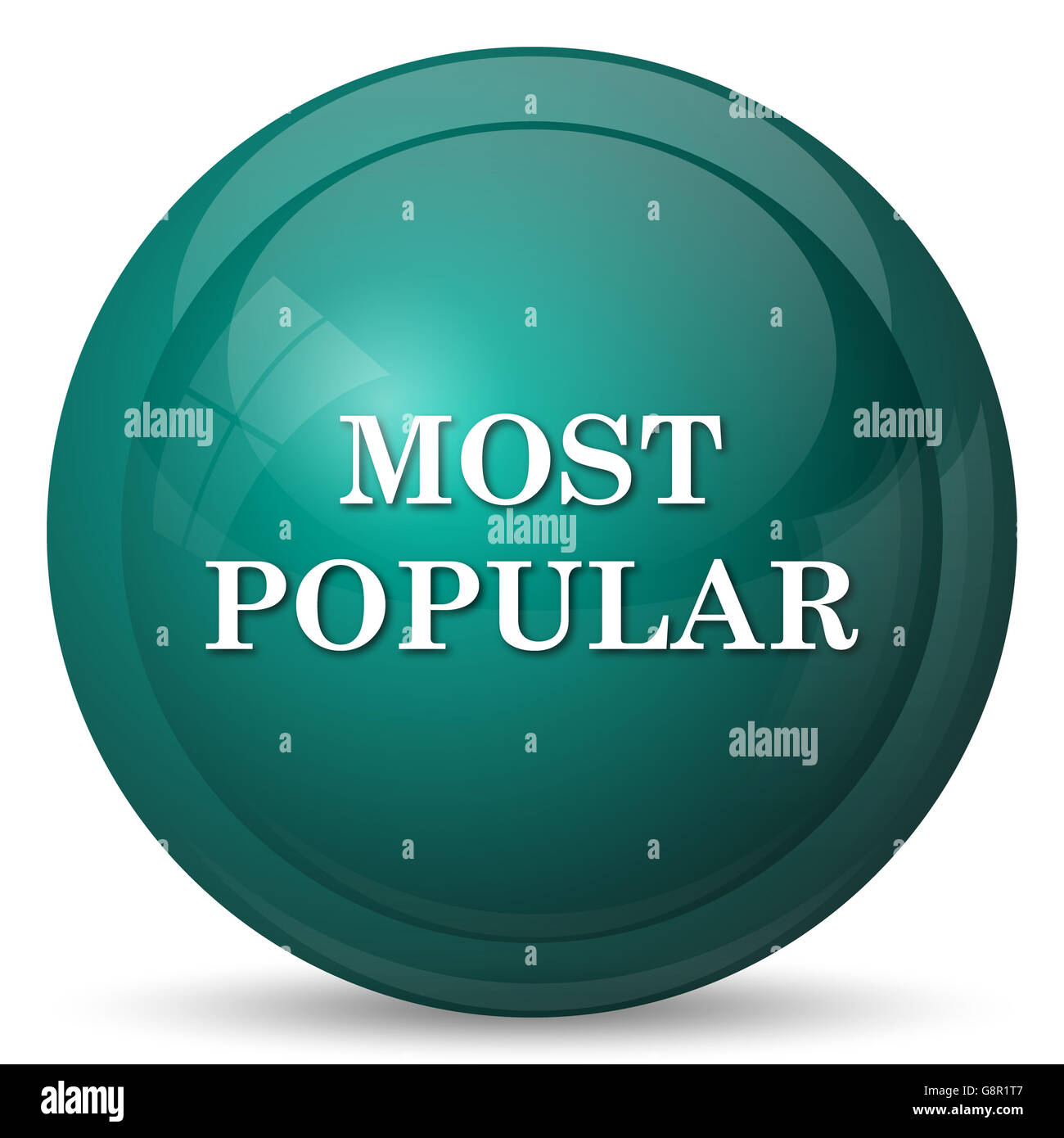 Most popular icon. Internet button on white background Stock Photo - Alamy