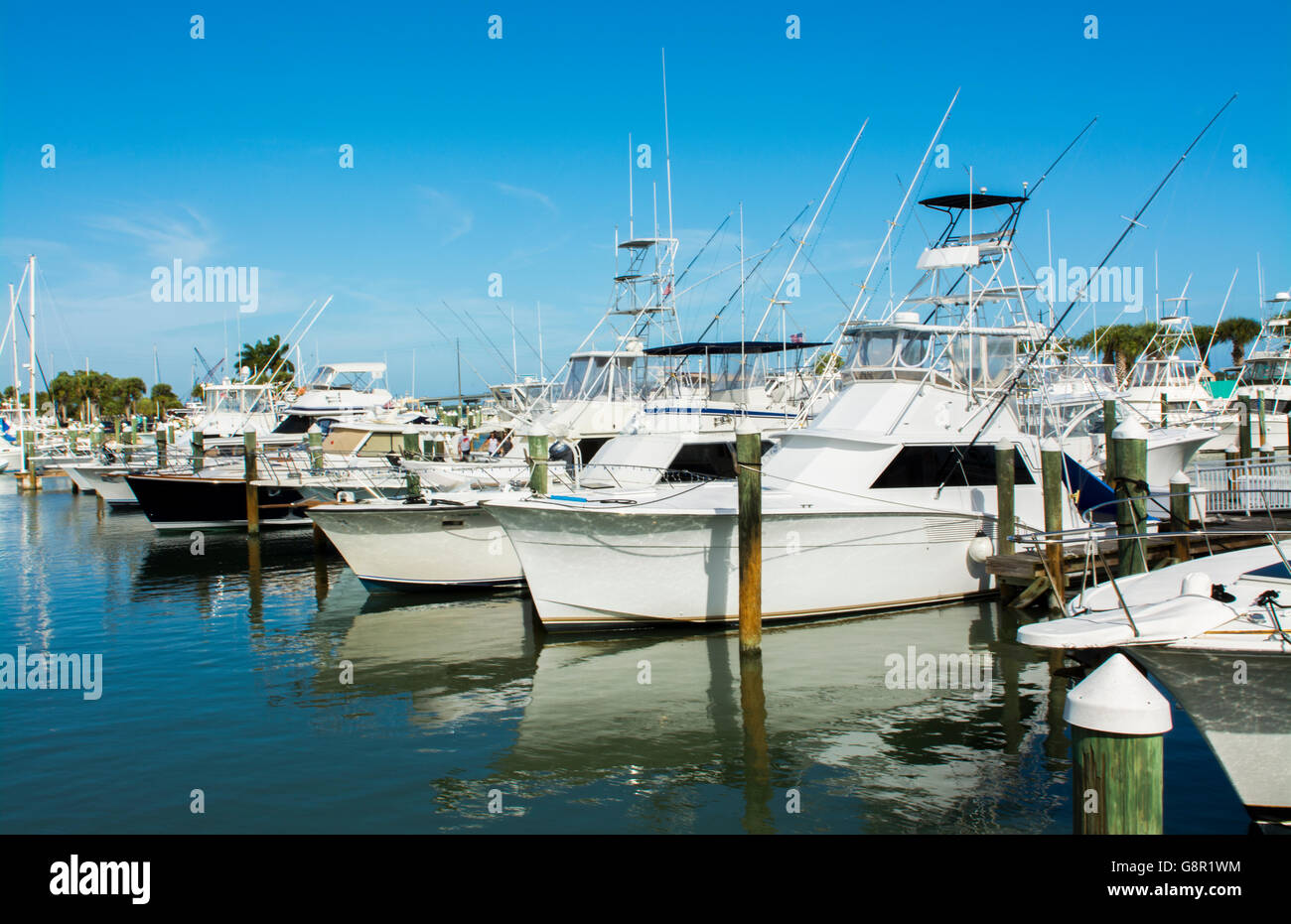 Fort Pierce Florida the Fort Pierce City Marina on water with boats and ...