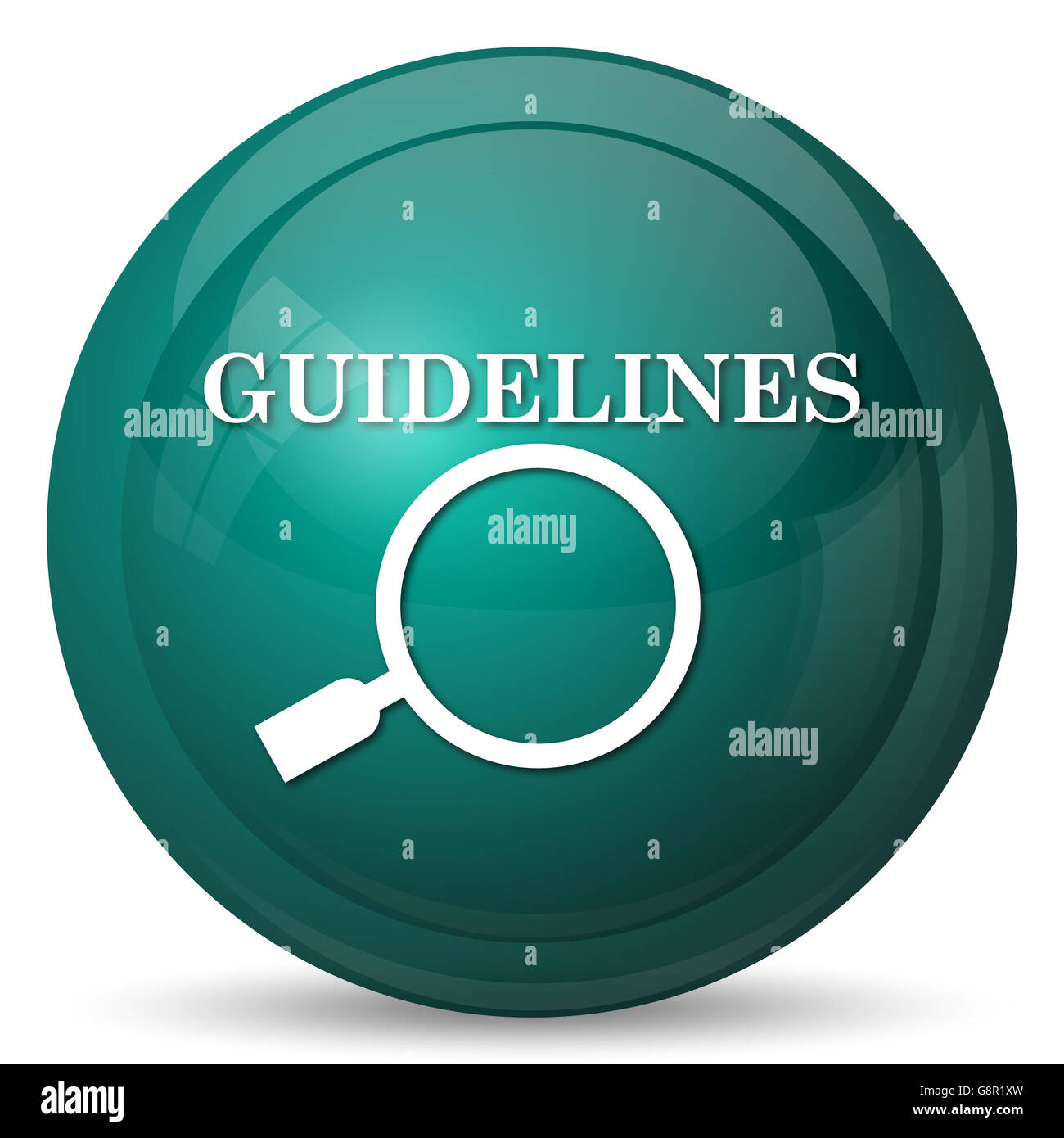 Guidelines icon. Internet button on white background Stock Photo - Alamy