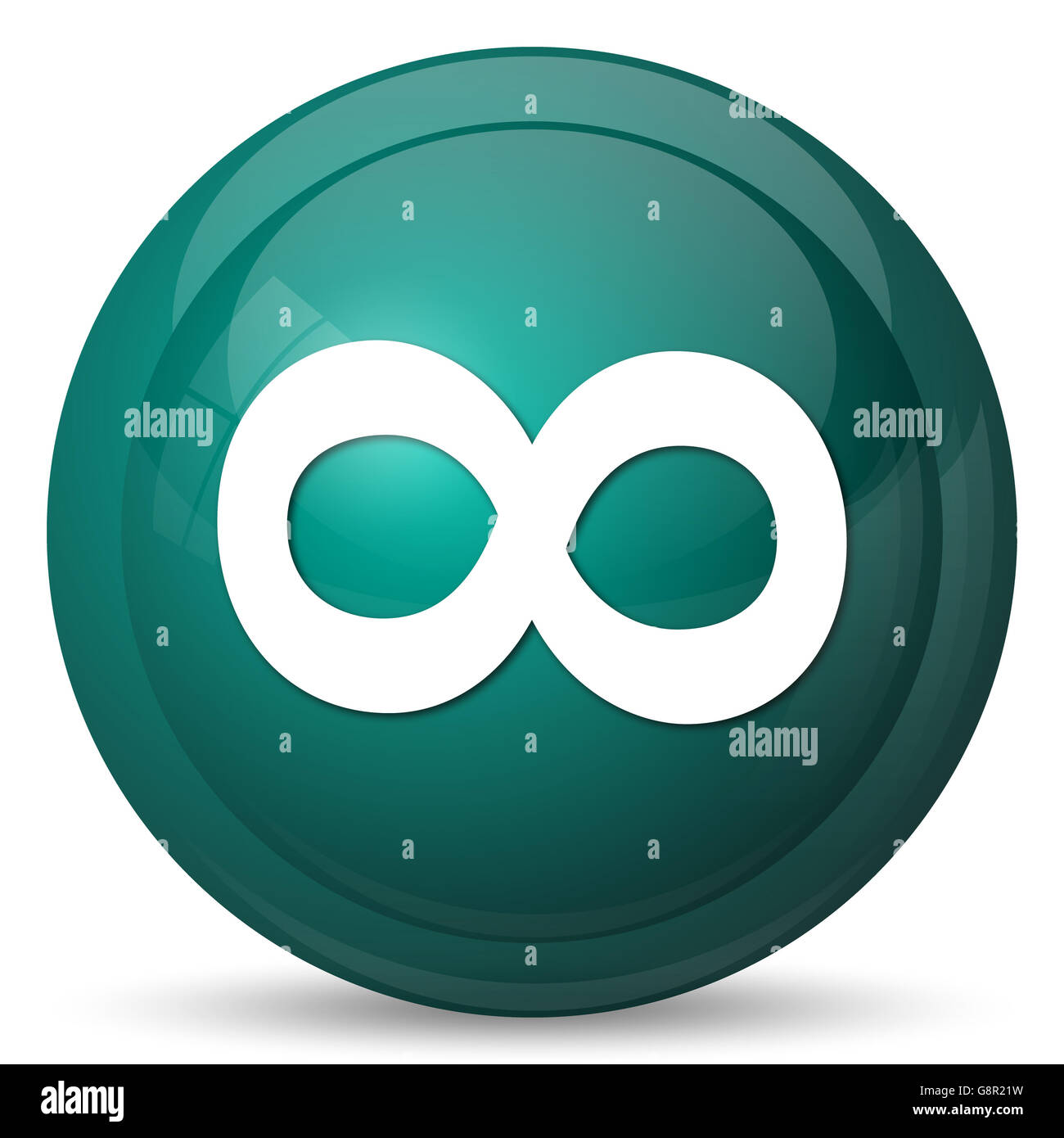 Infinity sign icon. Internet button on white background Stock Photo - Alamy