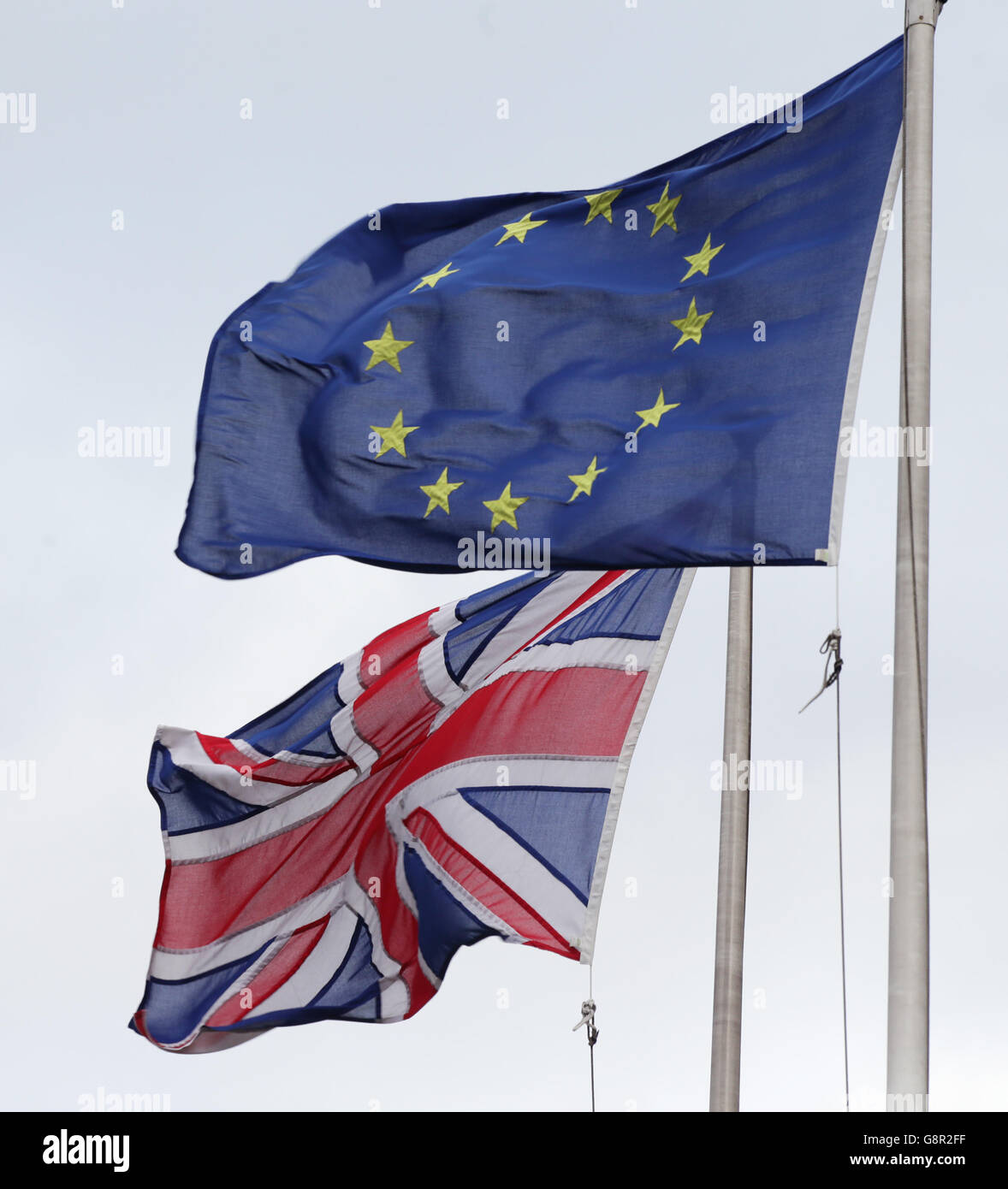 Pictured next to european union flag hi-res stock photography and ...