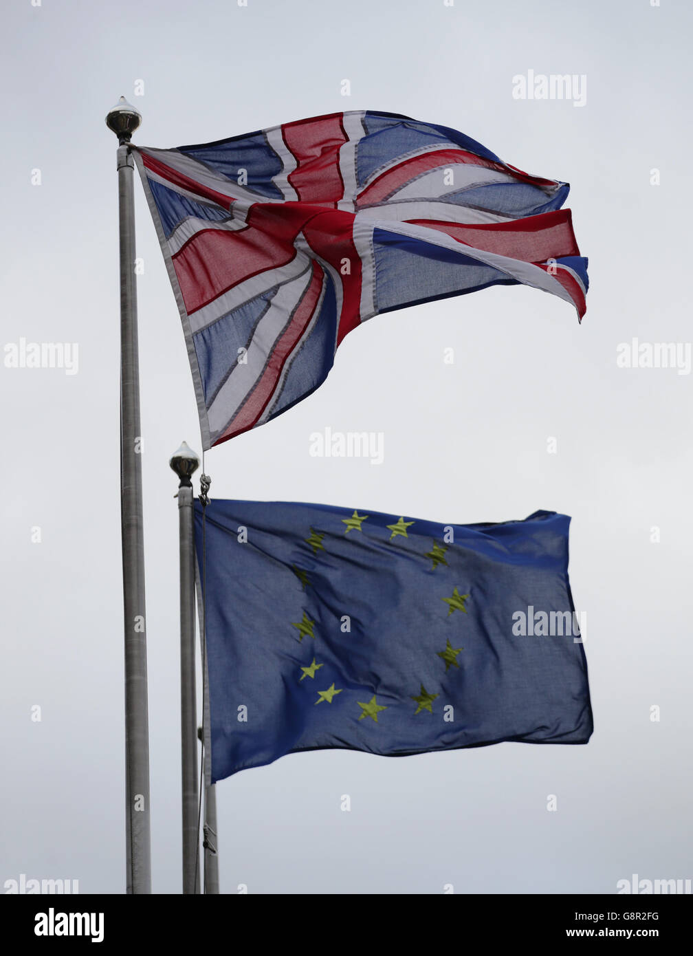 Union Jack Euro Flag Stock Stock Photo - Alamy