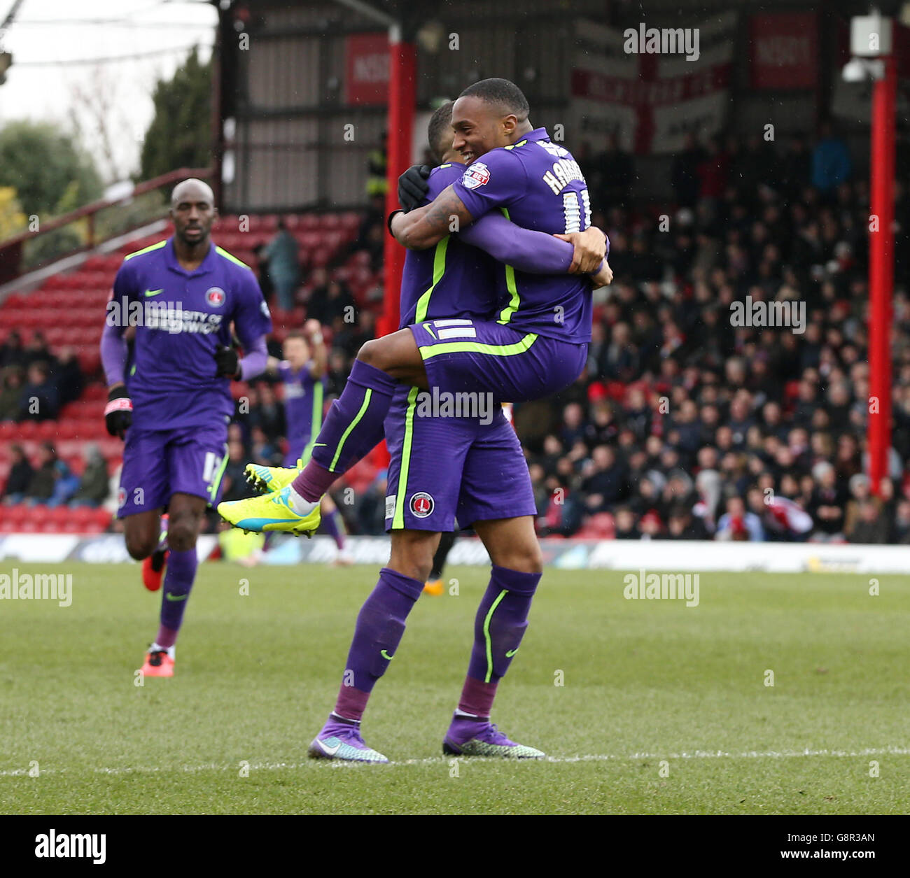 Charlton Athletic's Callum Harriott celebrates after scoring his sides ...