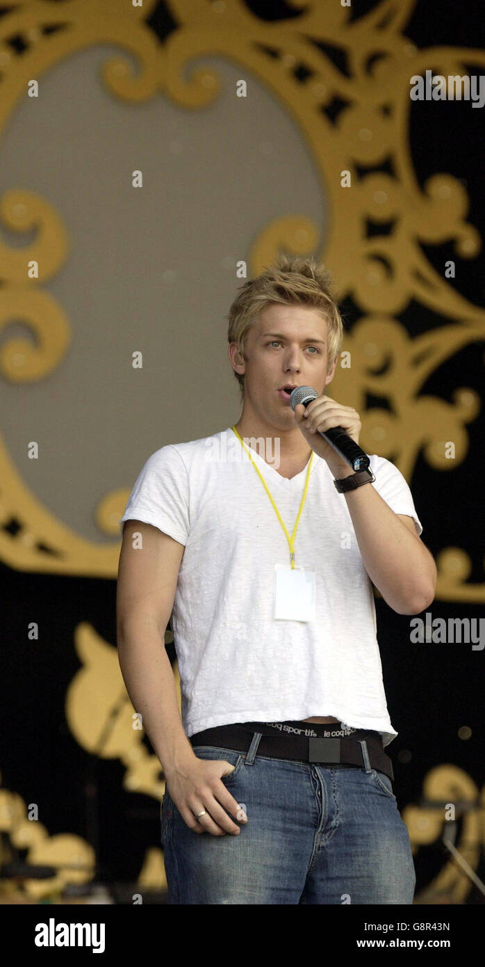 Jonathan Ansell of G4 rehearses for the tenth anniversary of BBC Proms in the Park, at Hyde Park ...