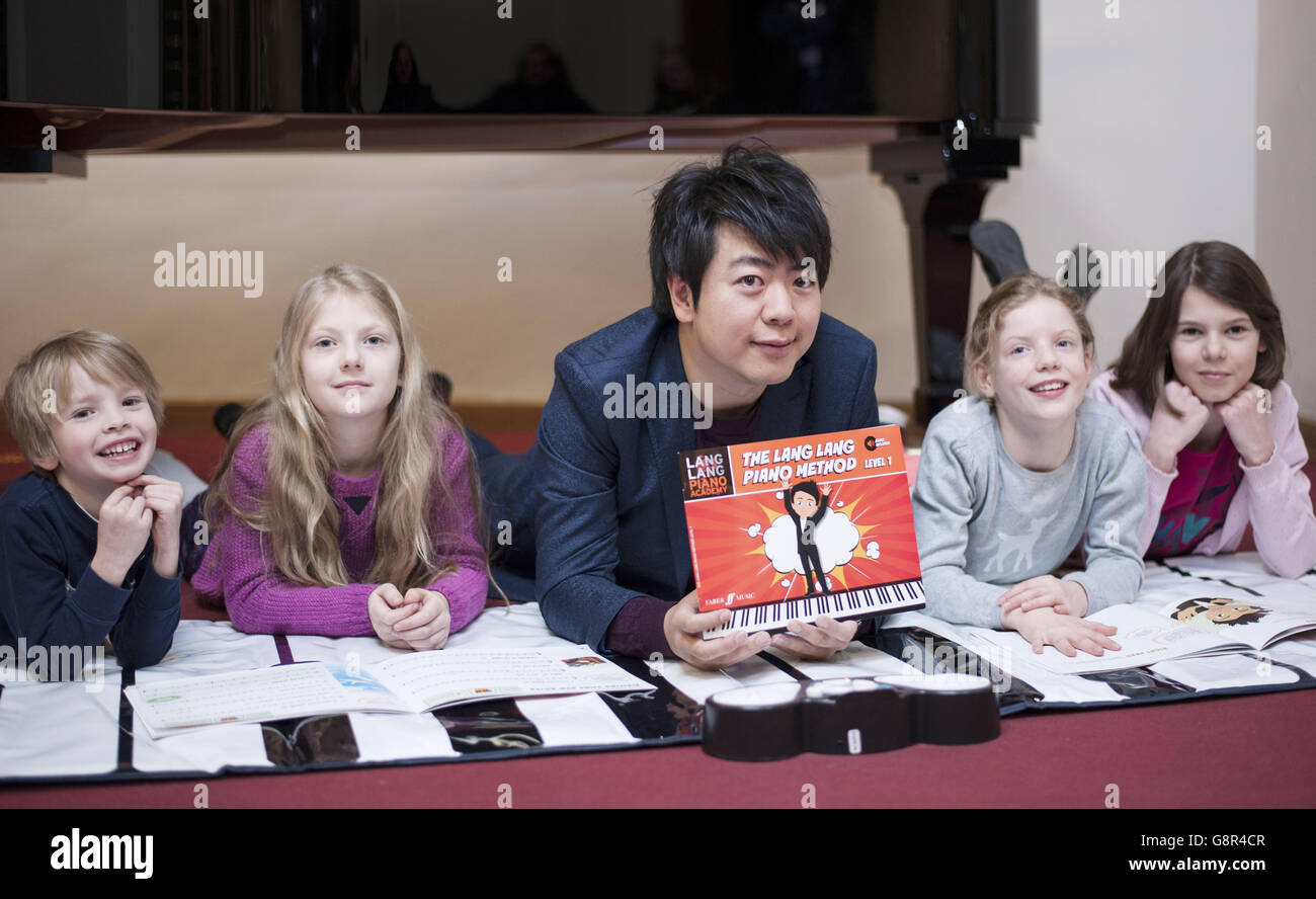International pianist Lang Lang with (left to right) Max Pennala,7 ...
