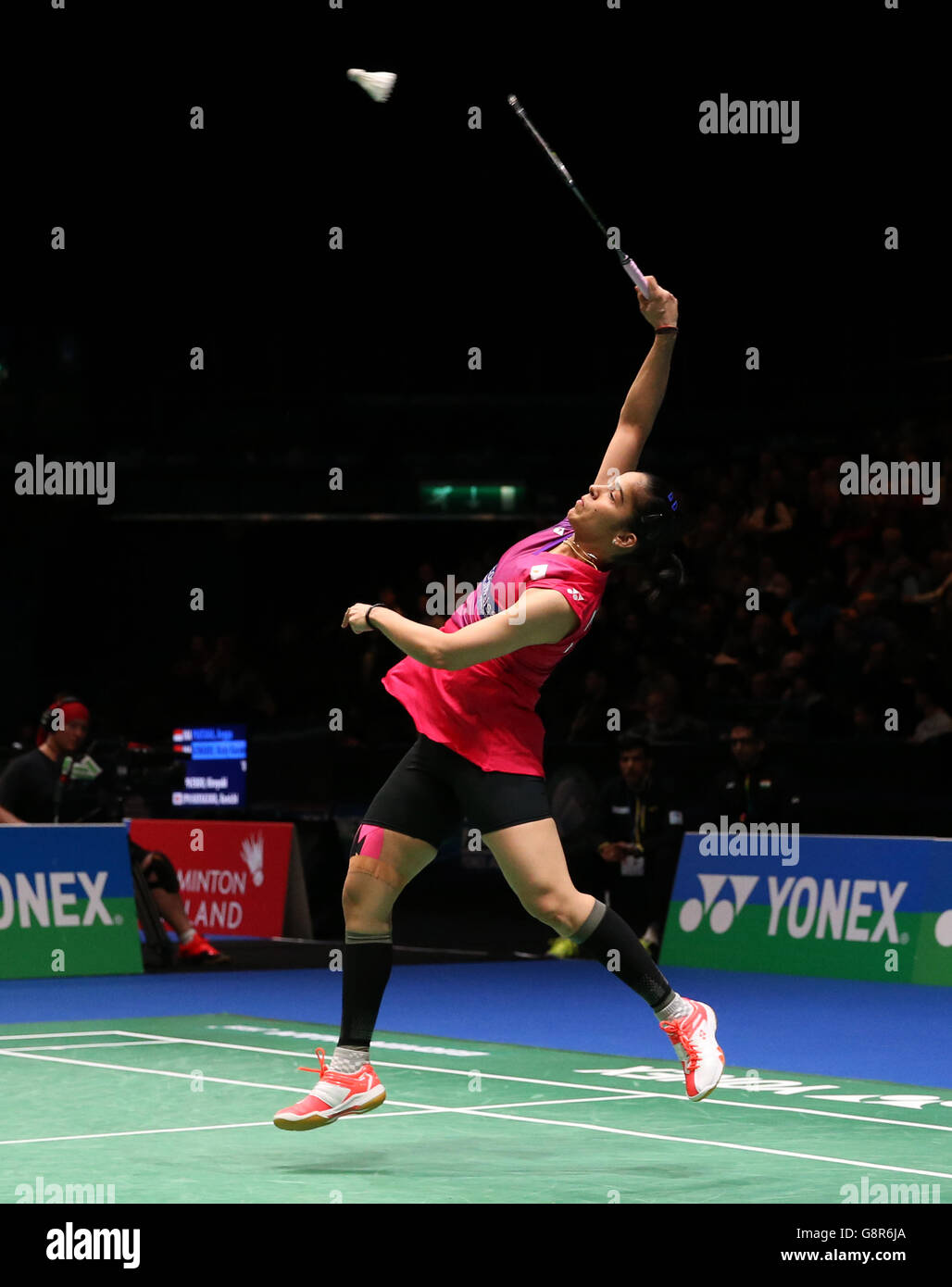 India's Sania Nehwal during her singles match on day two of the YONEX ...