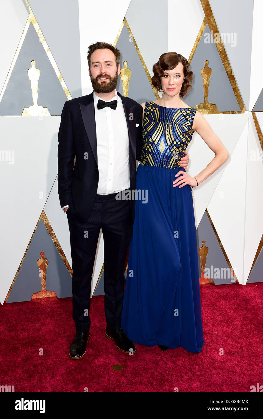 Benjamin Cleary and Chloe Pirrie arriving at the 88th Academy Awards ...