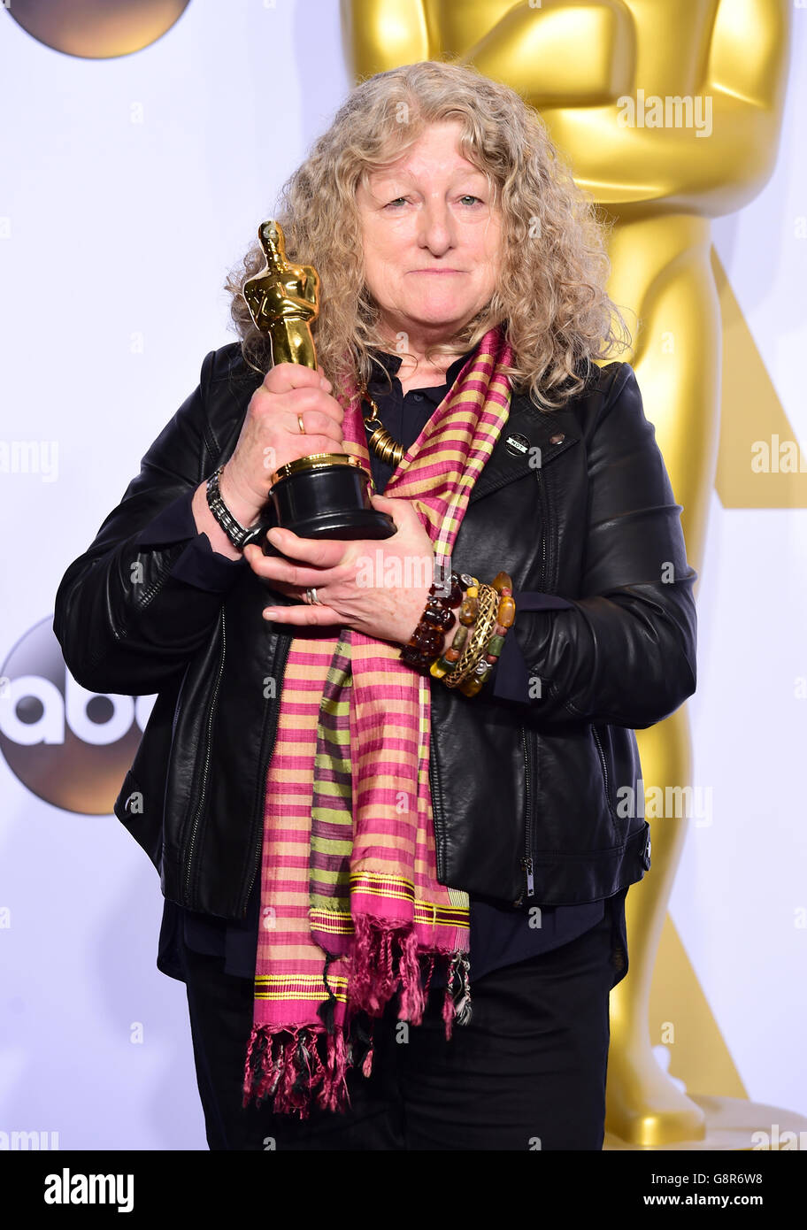 Jenny Beavan with the Academy Award for Best Costume Design in the ...