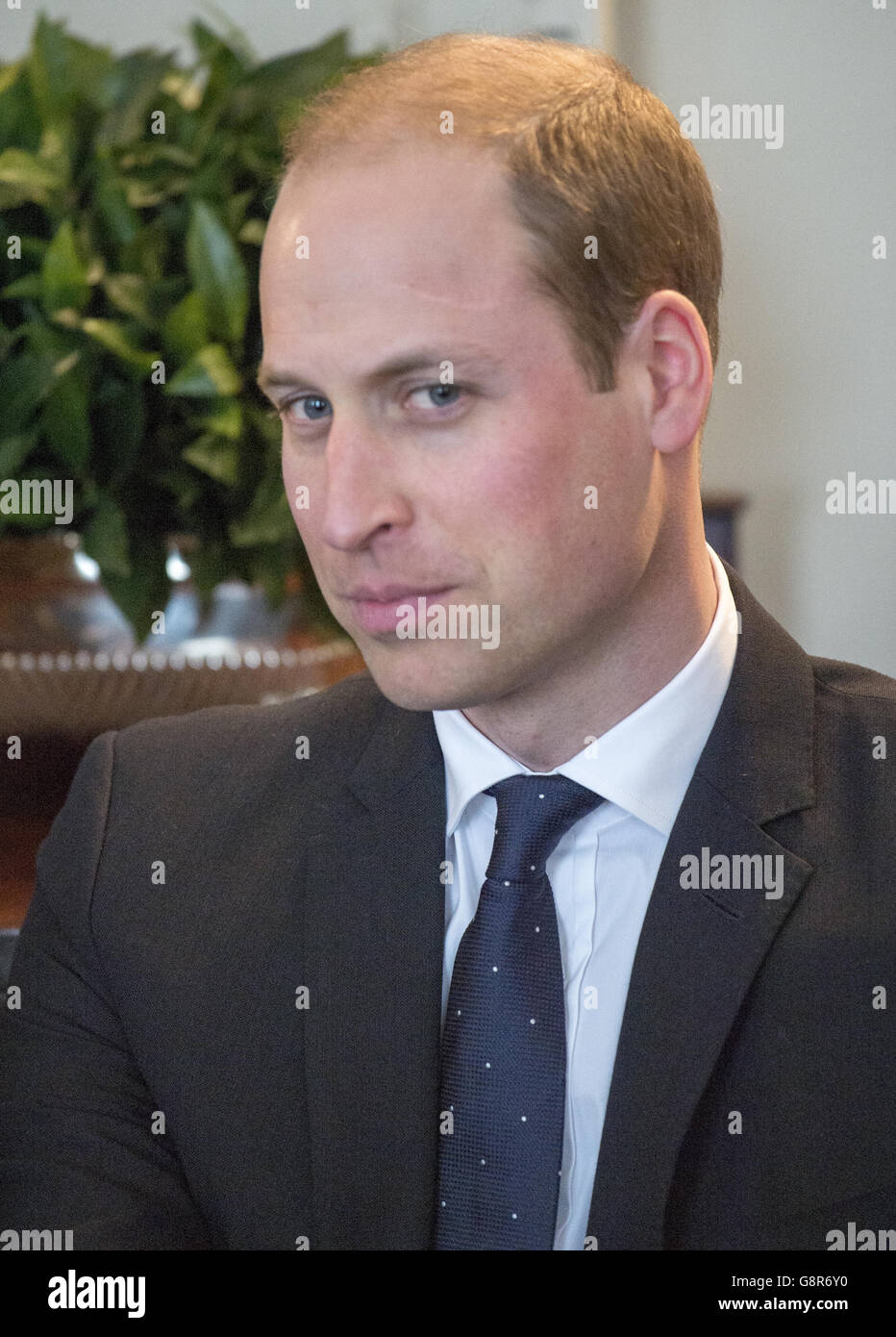 The Duke of Cambridge in Kensington Palace, London as he joins 20 young ...