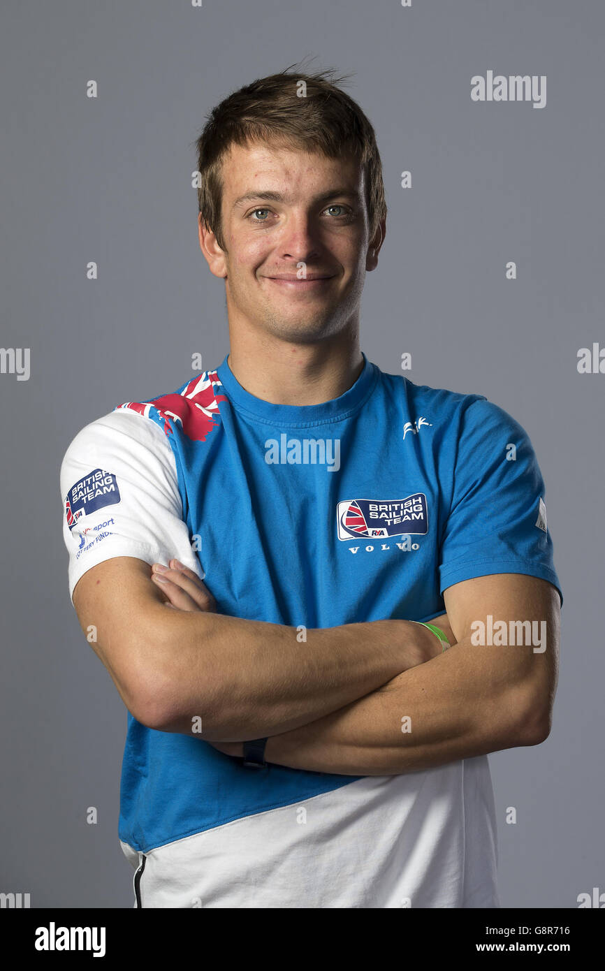 Great Britain's Ben Saxton sailor in the Nacra 17 class during a photo ...