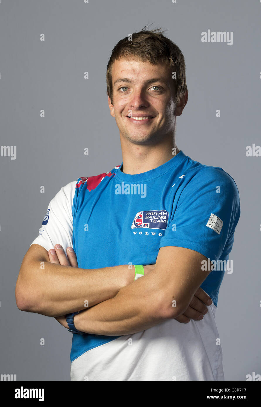 Great Britain's Ben Saxton sailor in the Nacra 17 class during a photo ...