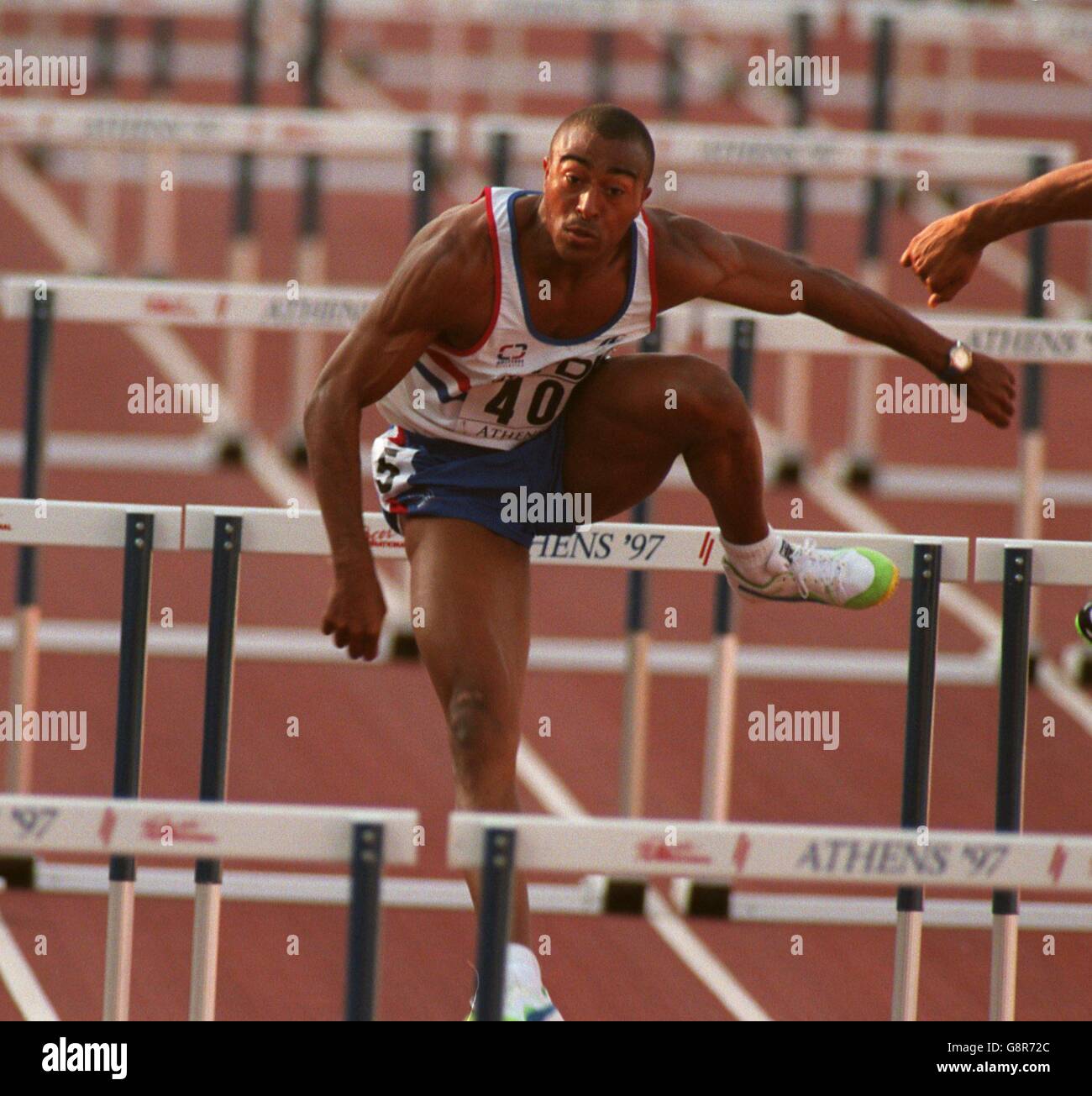 Athletics - Sixth IAAF World Championships - Athens 1997 - Men's 110m ...