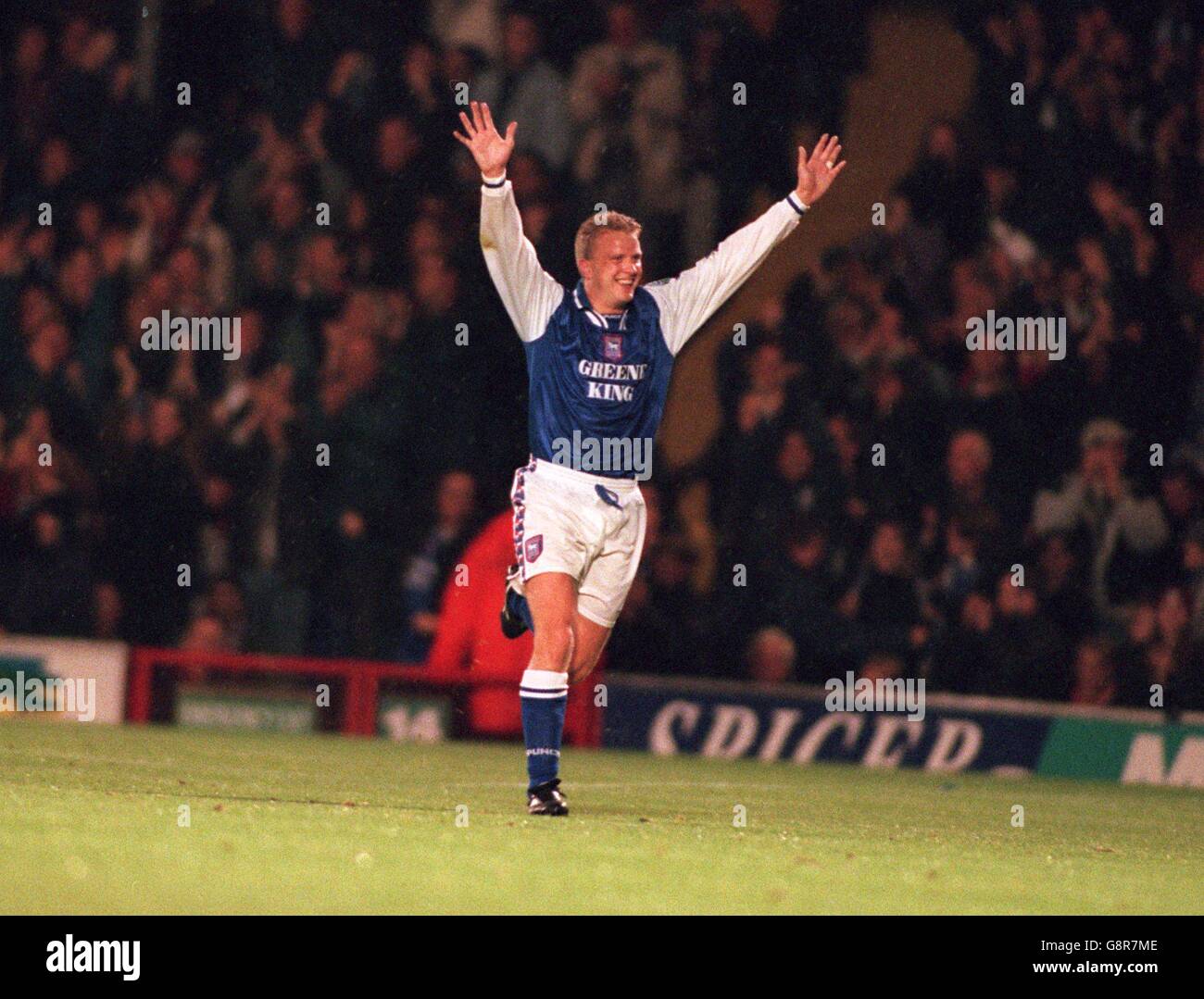 Alex mathie of ipswich town celebrates the first goal hi-res stock ...