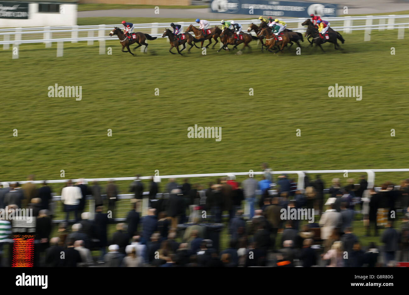 The Nipper ridden by Gavin Sheehan (left) during the first lap before ...