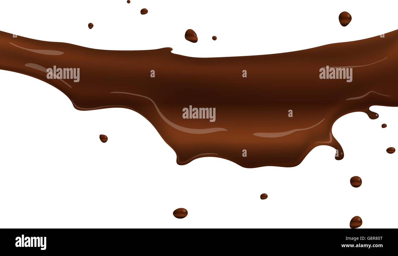 Melting white chocolate in Stock Vector Images - Alamy