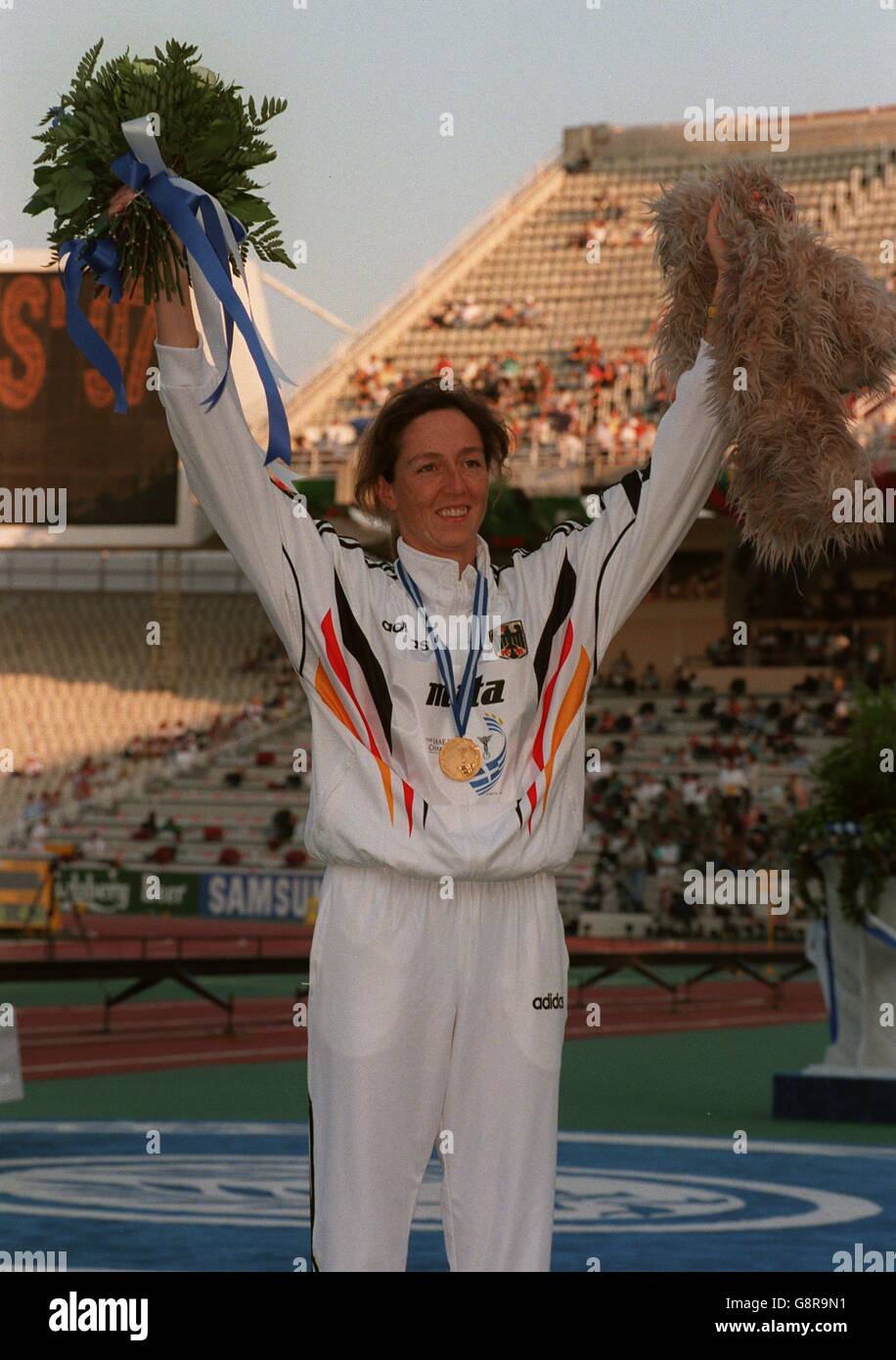 Heptathlon medal ceremony hi-res stock photography and images - Alamy