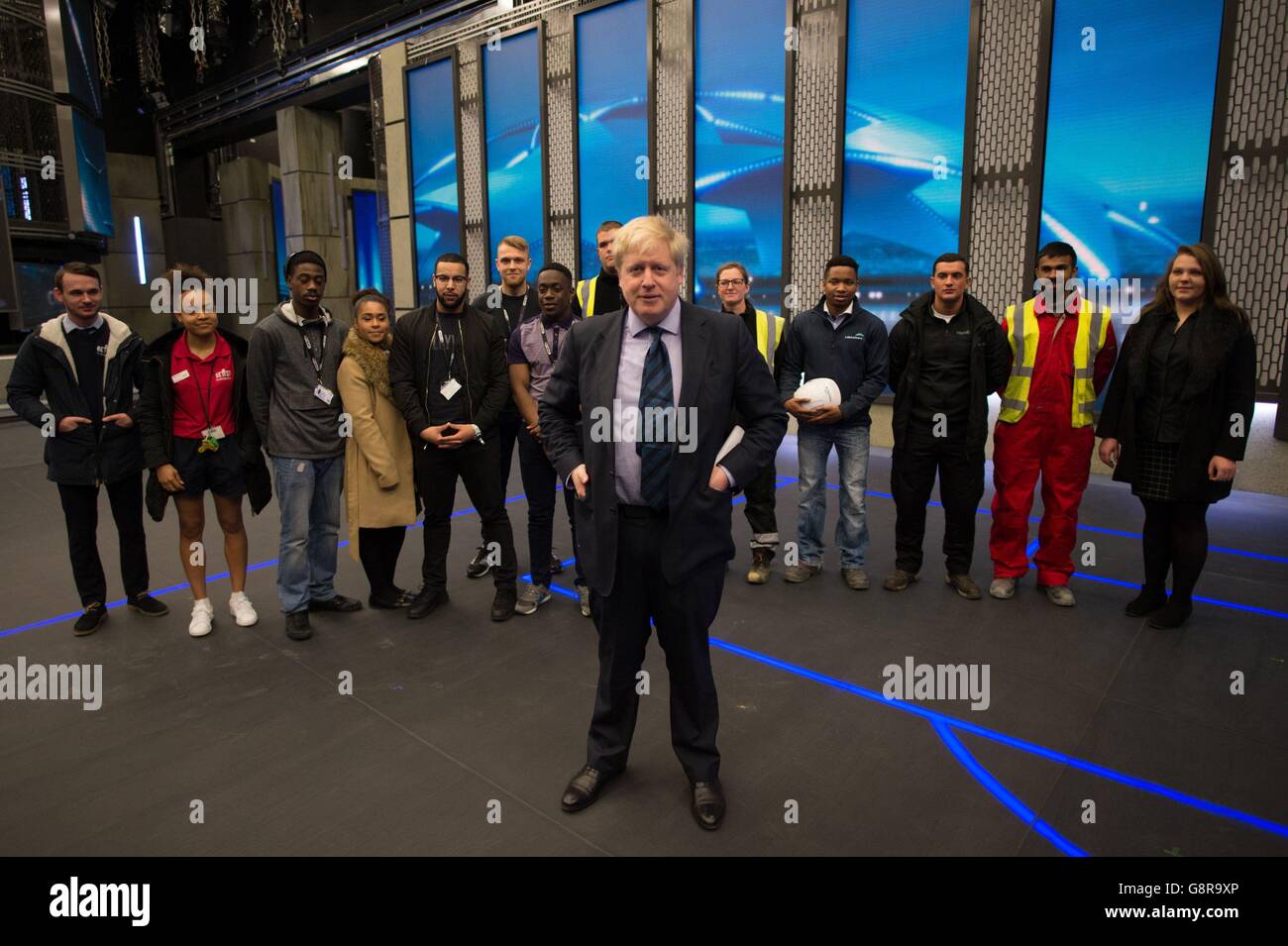Mayor of London Boris Johnson, at the Olympic Park in east London today ...