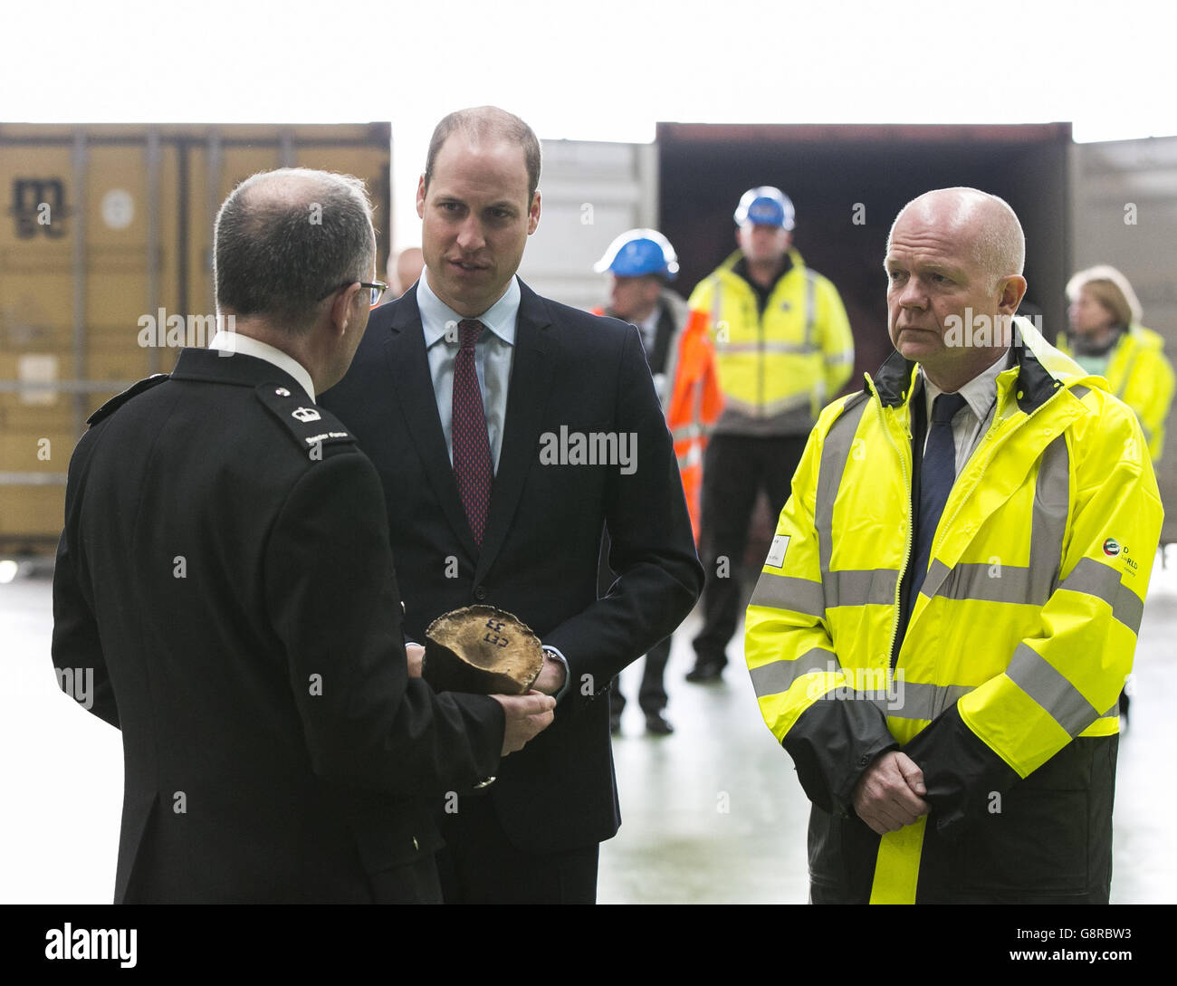 The Duke of Cambridge and Lord Hague visit DP World's London Gateway at ...