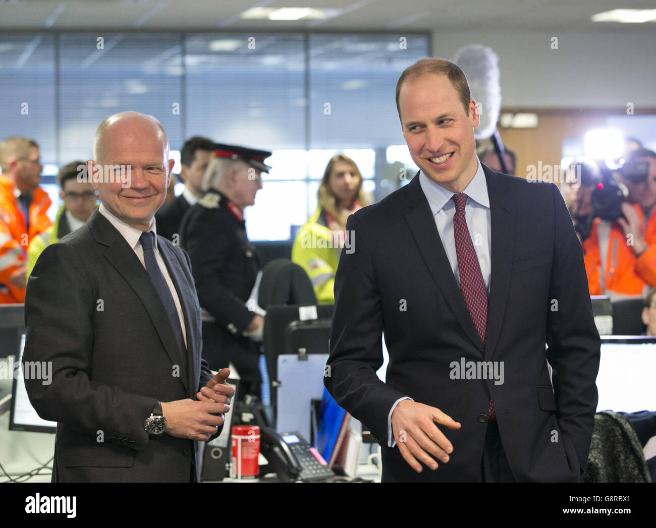 The Duke of Cambridge and Lord Hague visit the control centre at DP ...