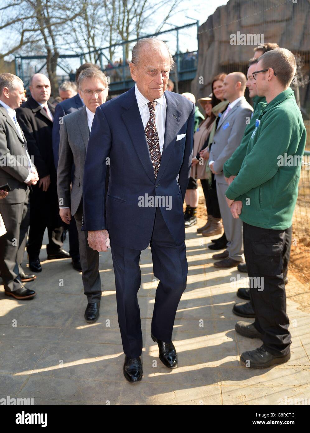 Duke of Edinburgh meets staff as he and the Queen officially open the ...
