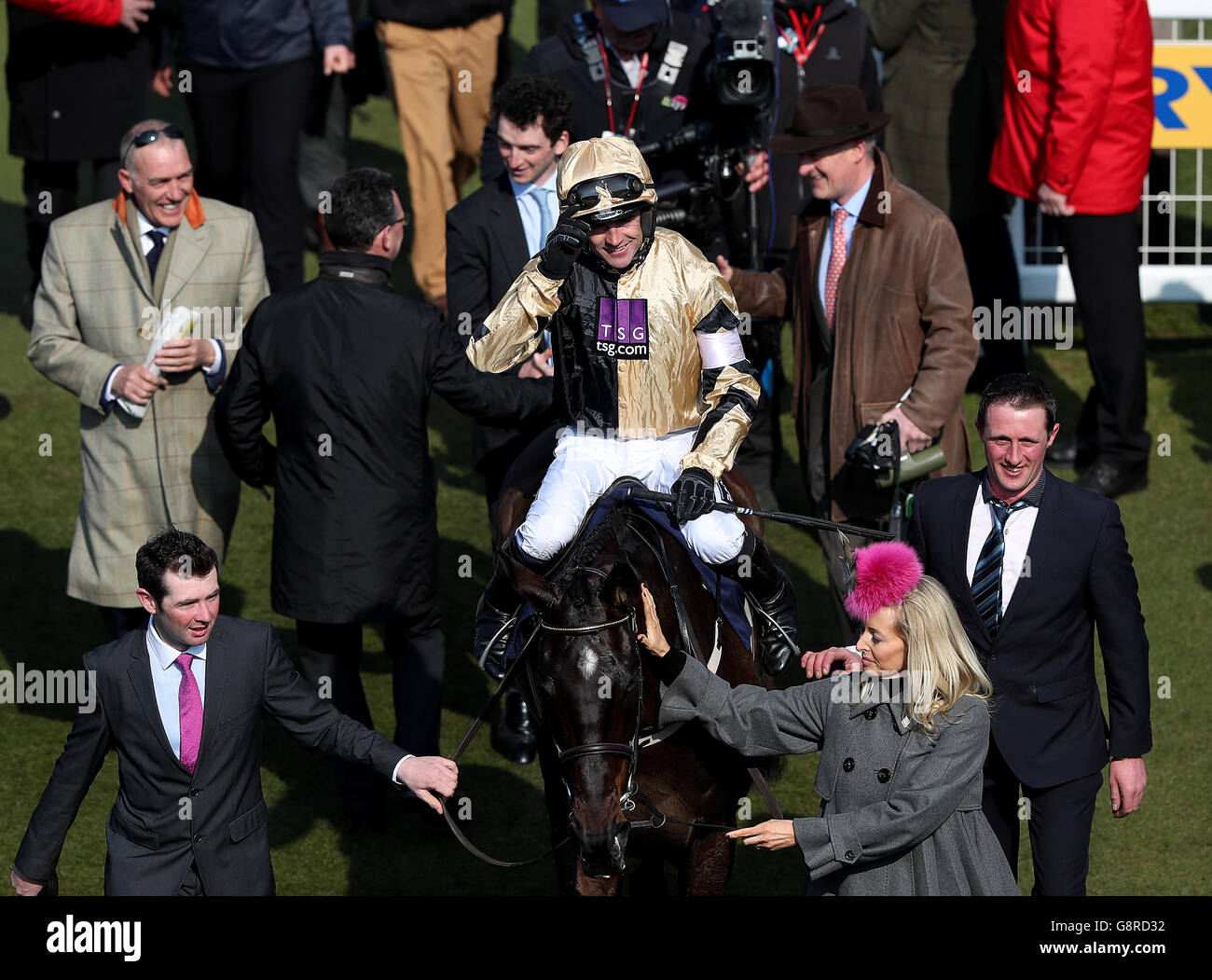 Ruby Walsh on Black Hercules after winning the JLT Novices' Chase with ...