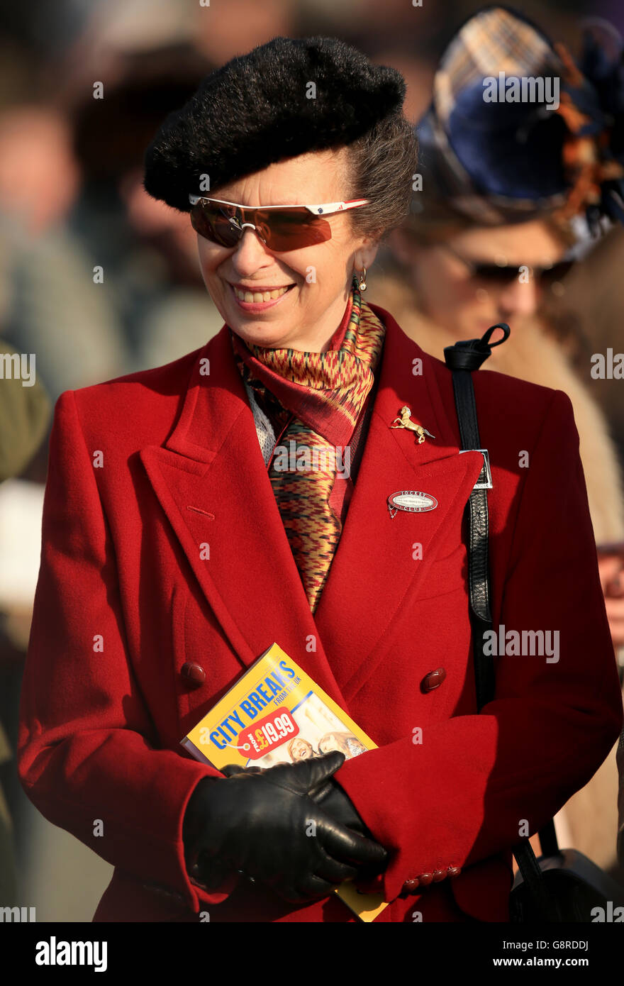 The Princess Royal during St Patrick's Thursday of the 2016 Cheltenham ...