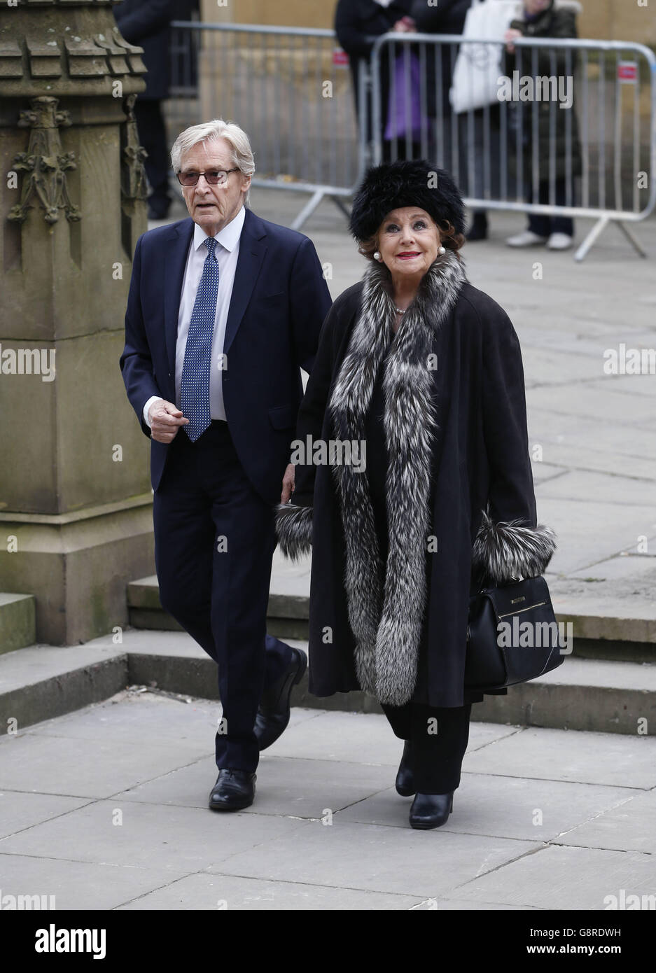 Cast members William Roache and Barbara Knox arrive at Manchester ...