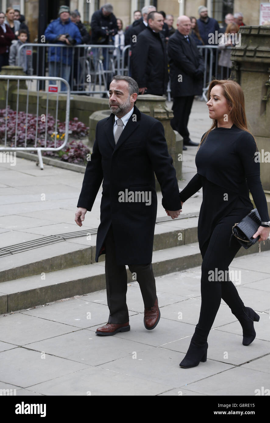 Michael Le Vell and his partner Louise Gibbons arrive at Manchester ...