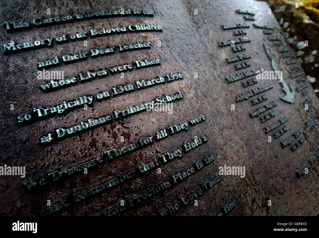 Dunblane memorial garden hi-res stock photography and images - Alamy