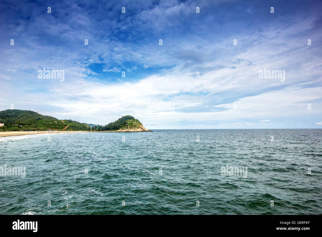 The natural scenery of the sea beach Stock Photo - Alamy