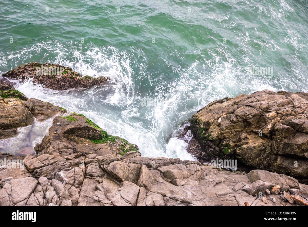Natural scenery of marine rocks Stock Photo - Alamy