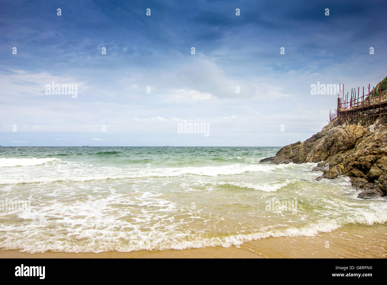 The natural scenery of the sea beach Stock Photo - Alamy