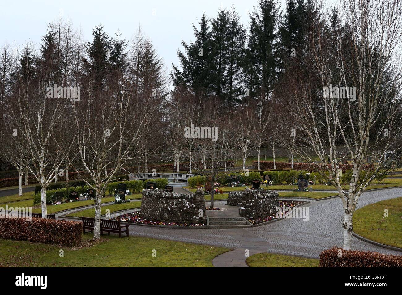A general view of the Garden of Remembrance at Dunblane Cemetery ahead ...