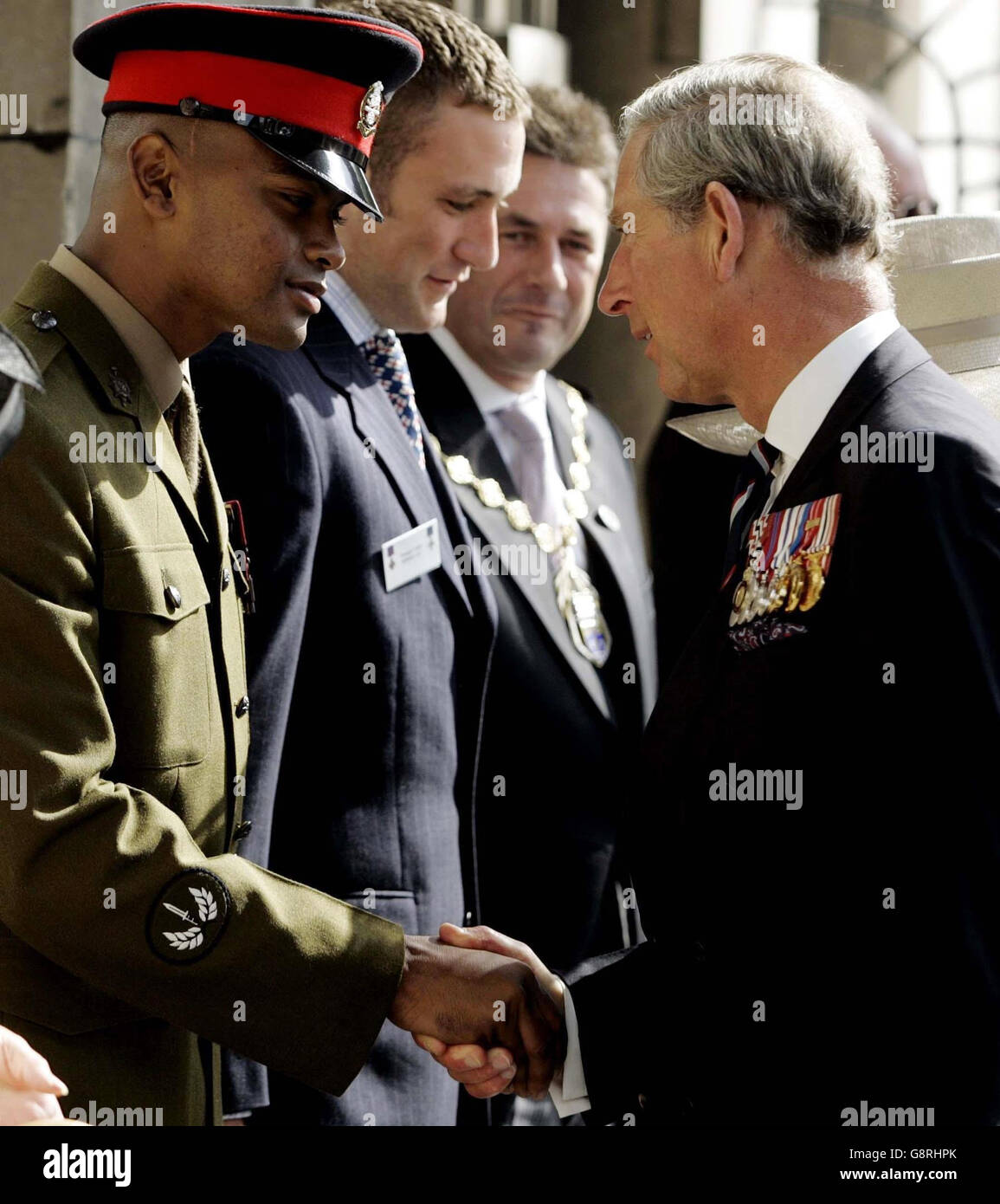 The Prince of Wales meets Johnson Beharry at the Service of Remembrance ...