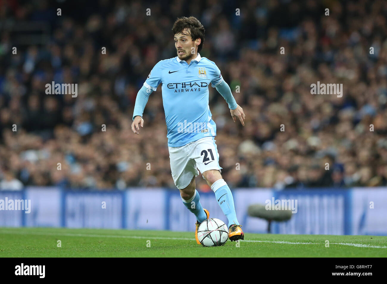Manchester City's David Silva during the UEFA Champions League match at ...