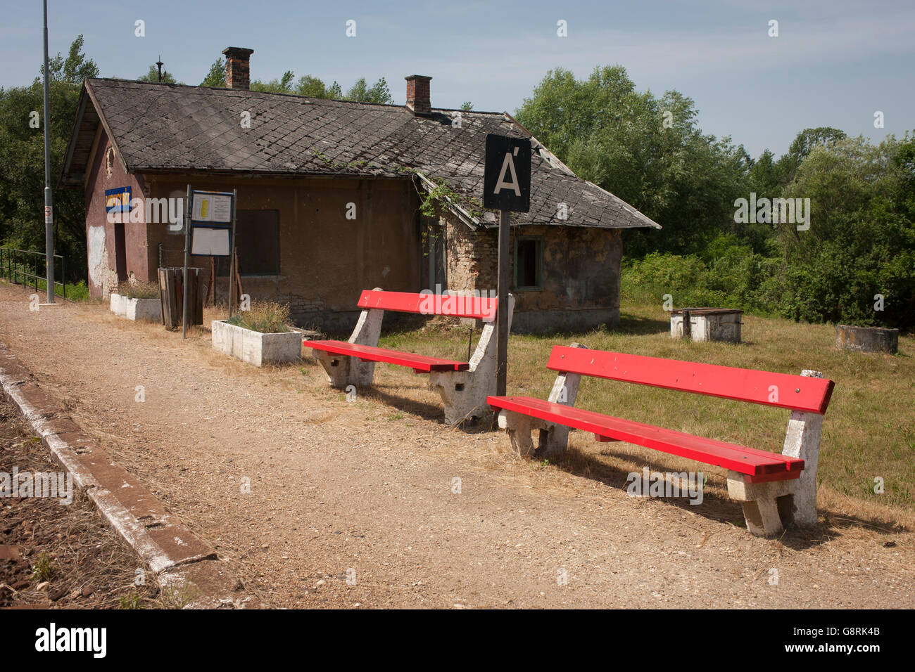 Rural station in the village of Bakonygyirot, Gyor-Moson-Sopron ...