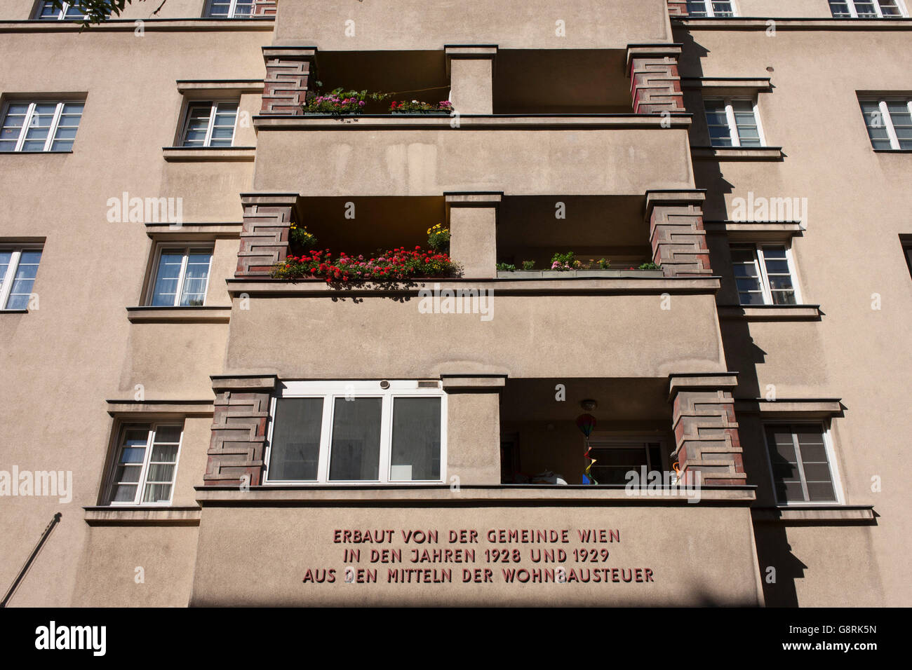 City architecture from the 1920s in Leopoldstadt, Vienna, Austria, EU ...