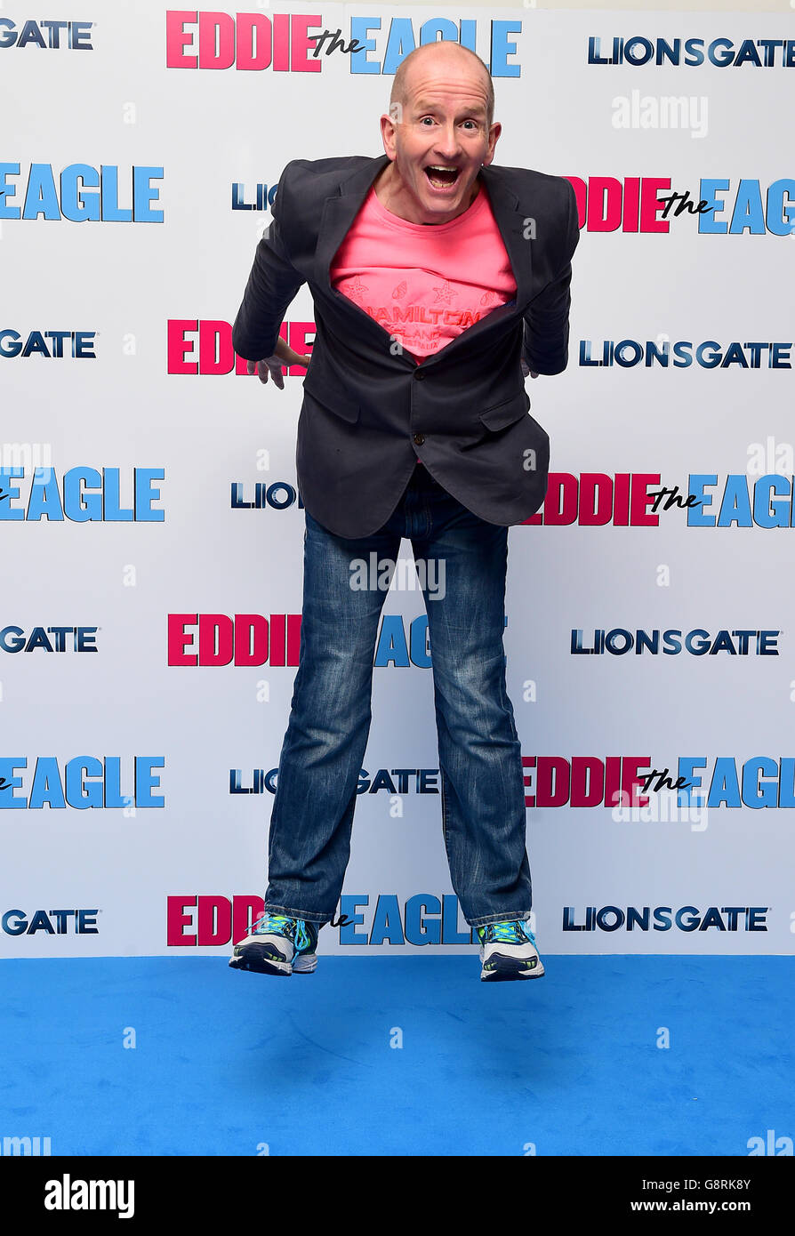 Eddie "The Eagle" Edwards attending the European Premiere of Eddie the ...