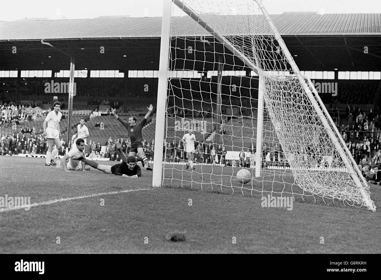 Bulgaria's Ivan Davidov (second l) inadvertently scores Hungary's ...