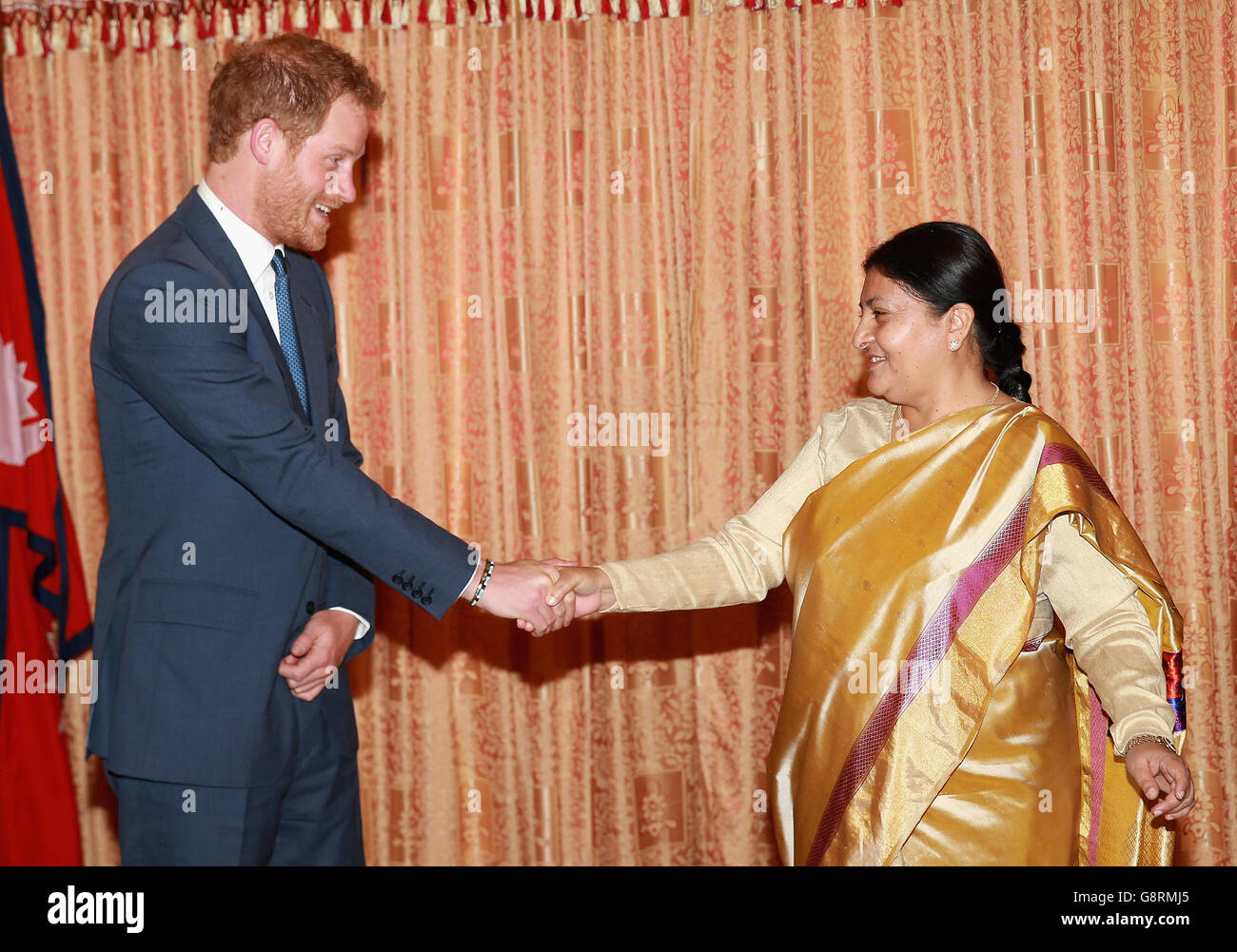 Prince Harry meets Nepal's President Bidya Devi Bhandari at Rashtrapati ...