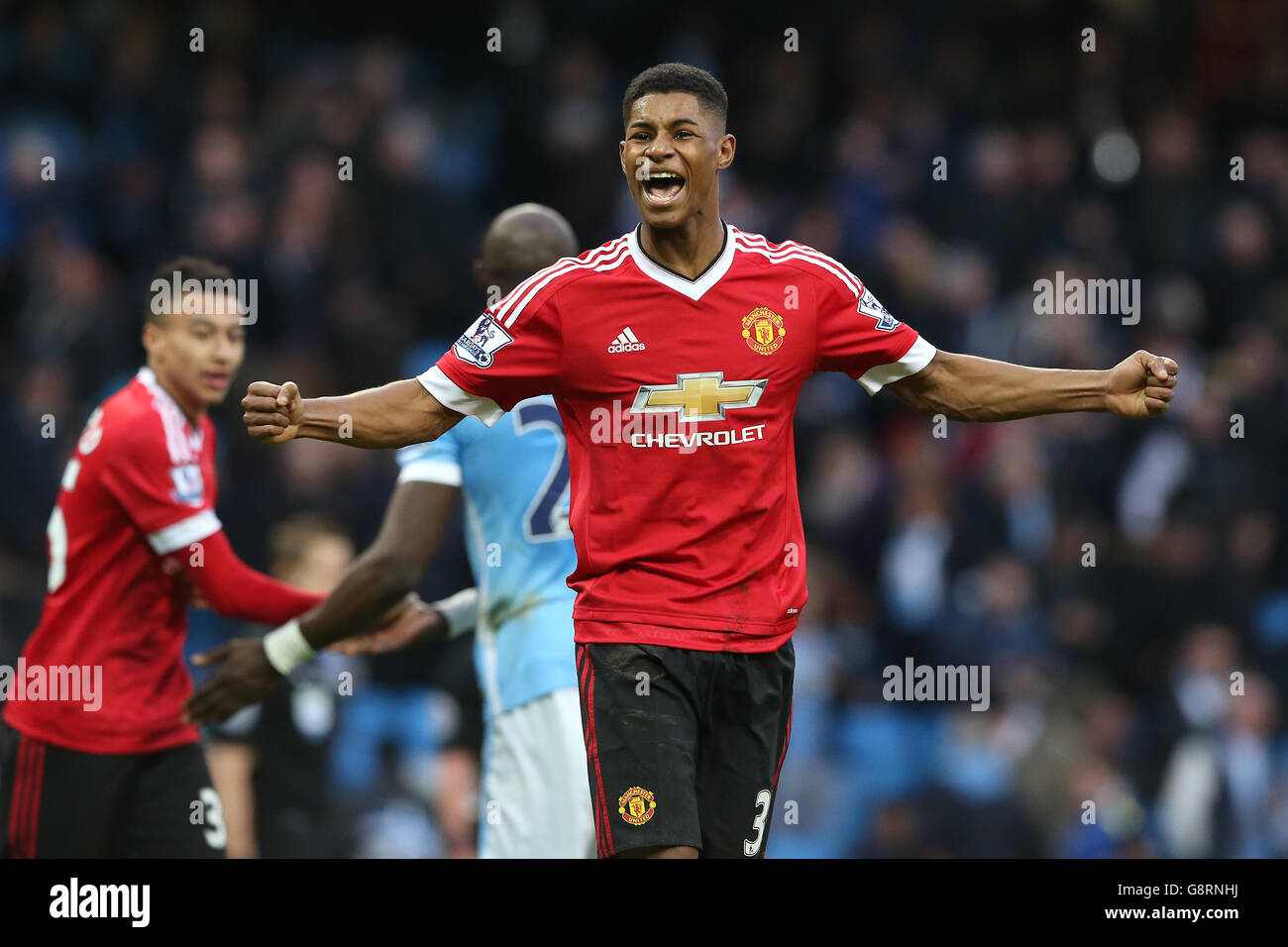 Rashford manchester united celebrates hi-res stock photography and ...
