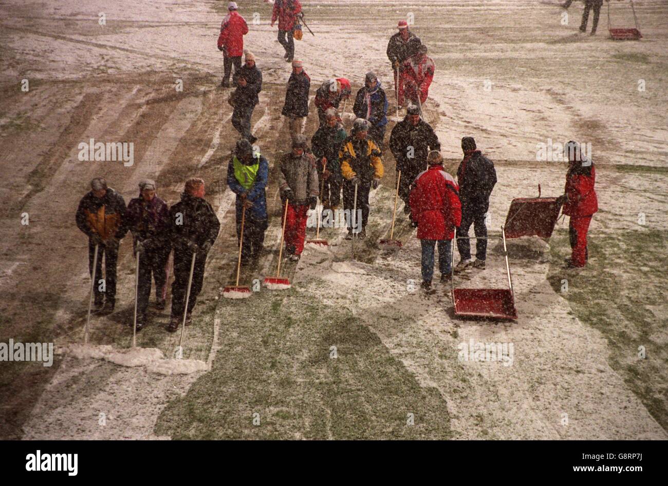 Group weather snow aerial view full football hi-res stock photography ...