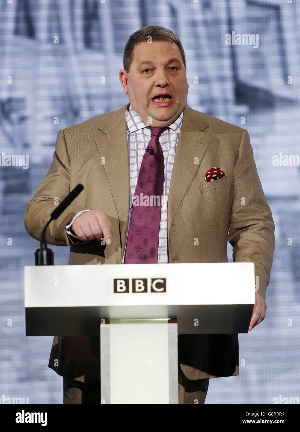 Scottish Parliament election Leaders debate Stock Photo - Alamy