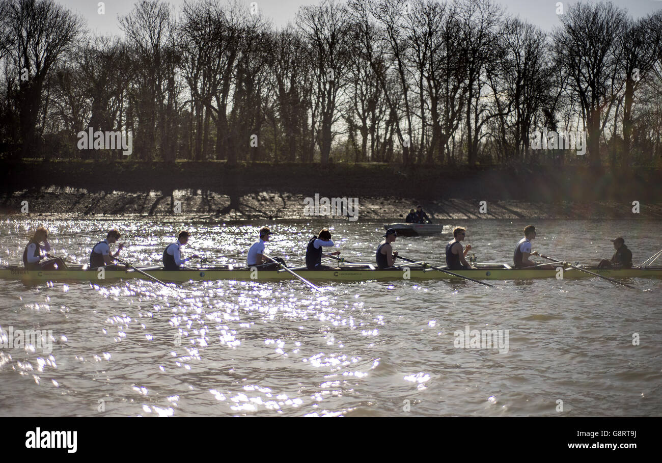 The Oxford crew (from left: George McKirdy, James White, Morgan Gerlak ...