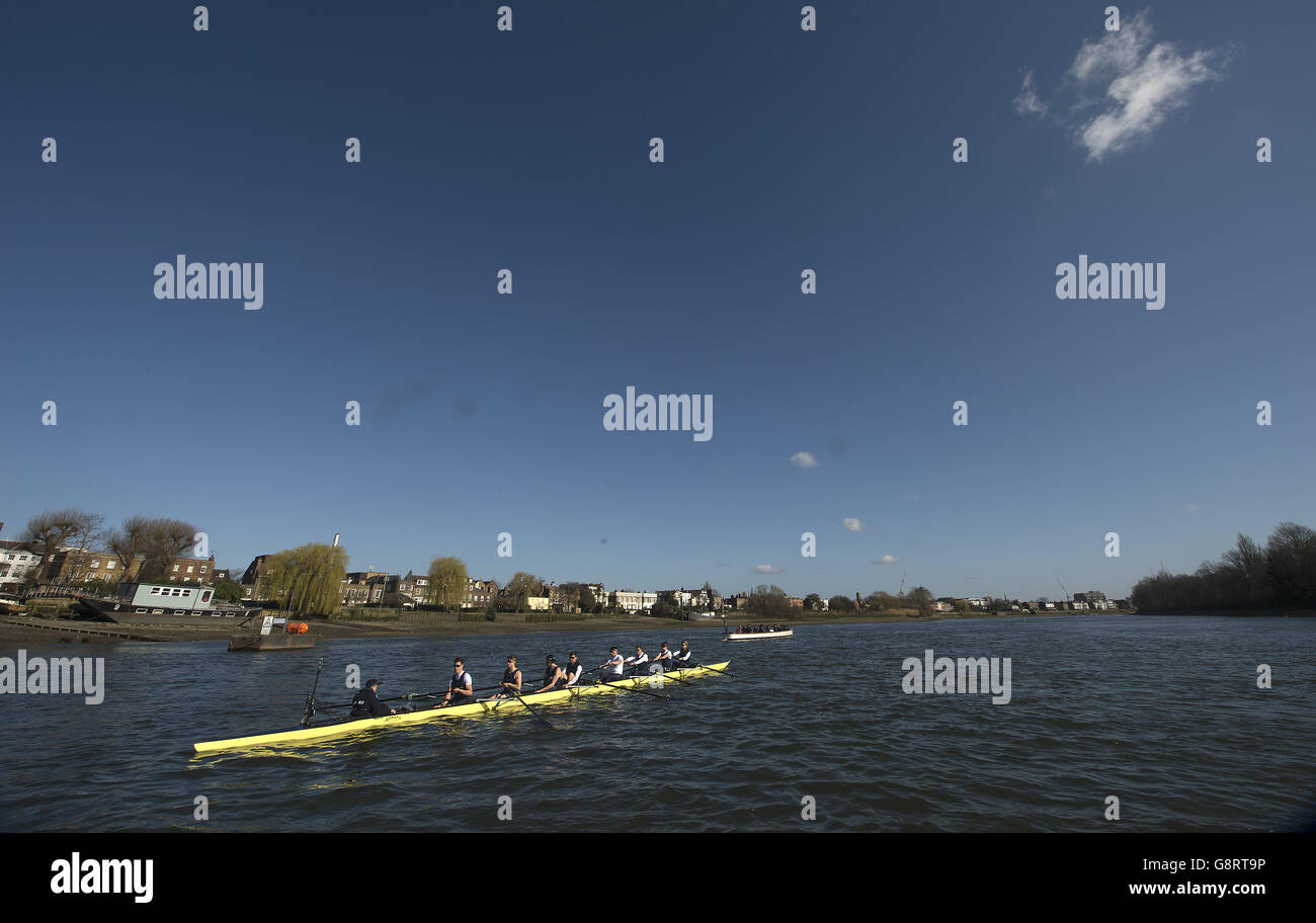 The Oxford crew (from left: Cox Sam Collier, Nik Hazell, Jamie Cook ...