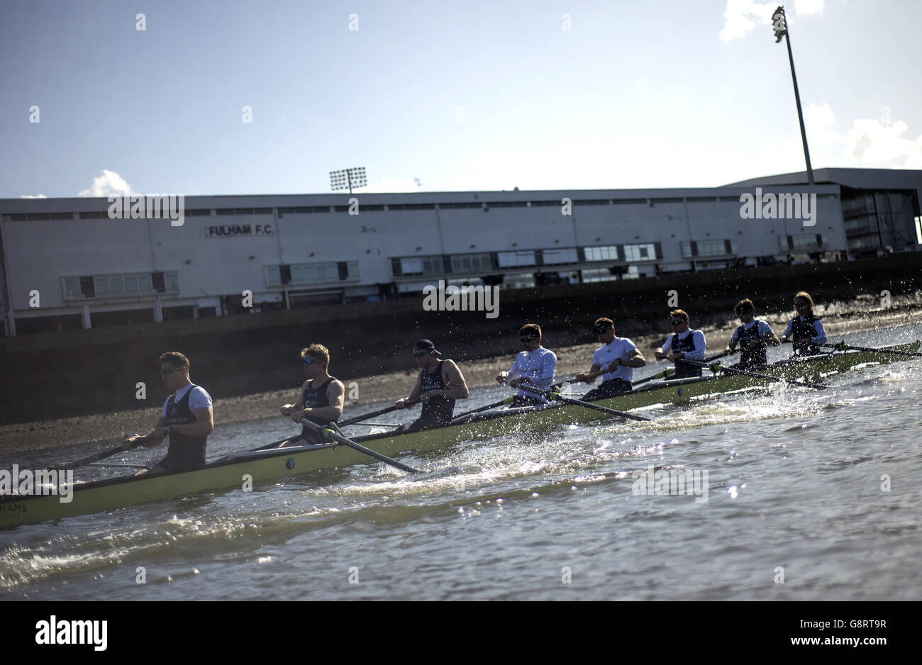 The Oxford crew (from left: Cox Sam Collier, Nik Hazell, Jamie Cook ...