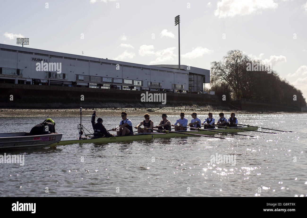 The Oxford crew (from left: Cox Sam Collier, Nik Hazell, Jamie Cook ...