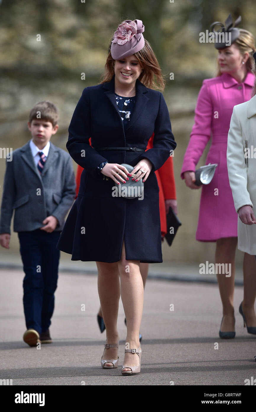 Royals at Easter Sunday church service Stock Photo - Alamy