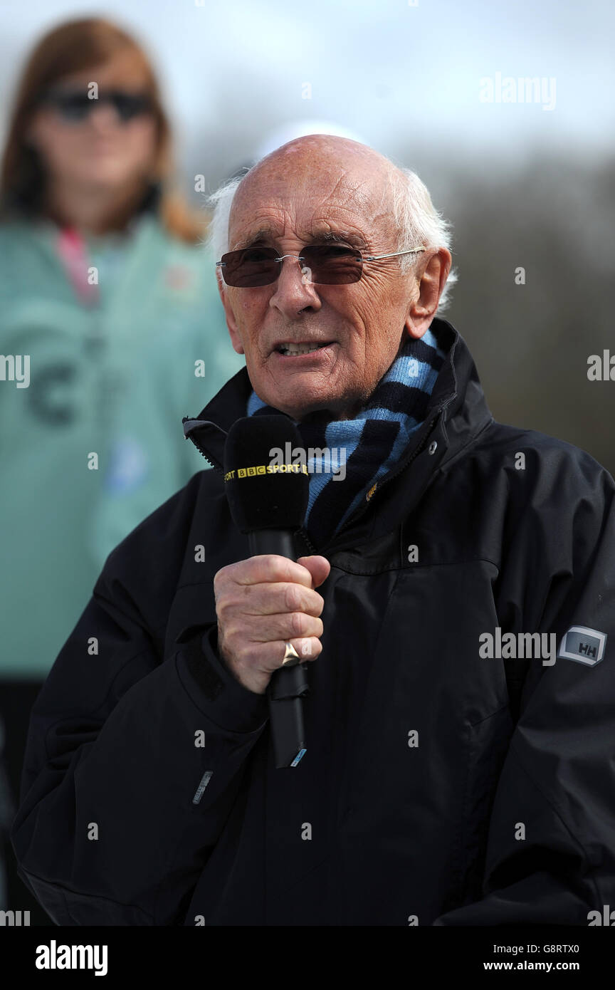 BBC Sport commentator Barry Davies before the Women's Boat Race on the ...